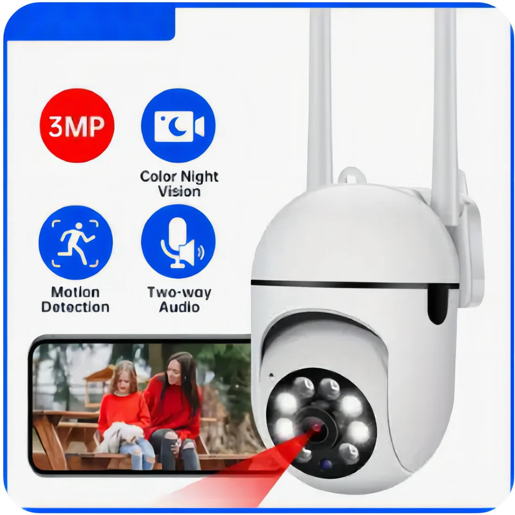 Jual JOOAN 3MP WiFi Camera Home PTZ IP Camera Color Night Audio ...