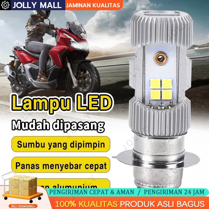 Jual Lampu Depan Motor LED PHILIB M5 6500K 12 Volt 6 Watt LED 2 Sisi Wajib Arus DC ORIGINAL ...