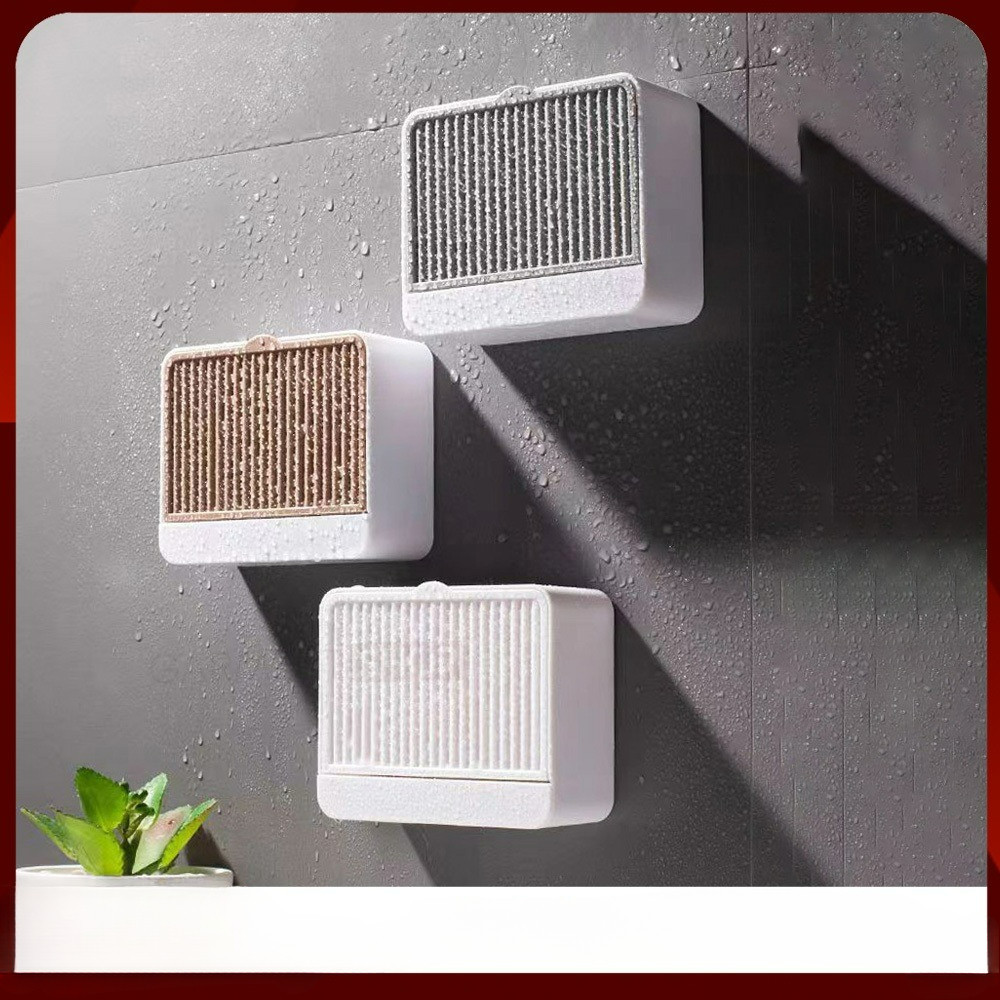 Jual Rak Sabun Batang Buka Tutup Tempel Dinding Box Kotak Sekat Kamar ...