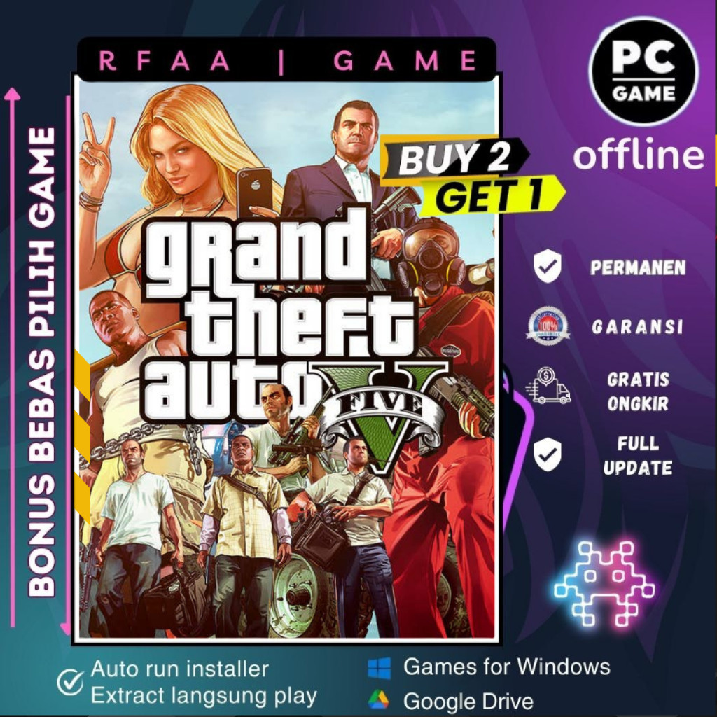 Jual GRAND THEFT AUTO V | GAME PC - GAME LAPTOP - GAME OFFLINE | Shopee ...