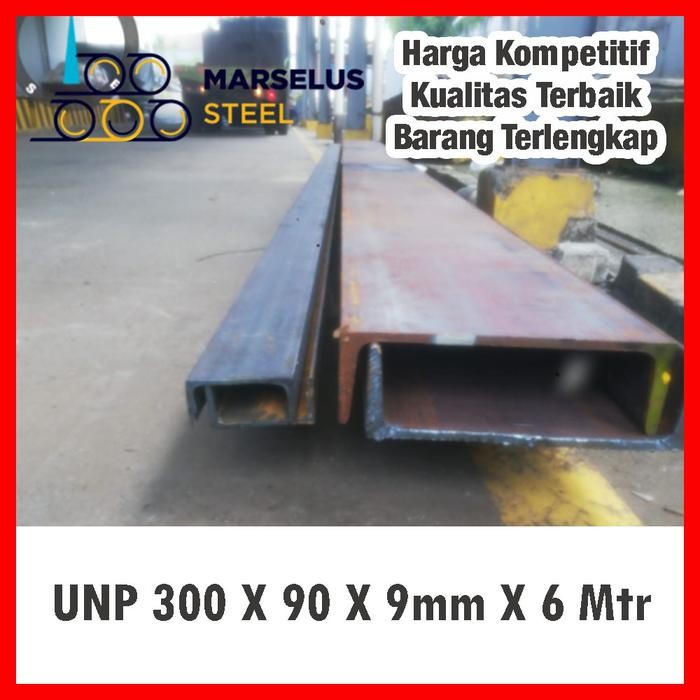 Jual UNP 300 - Besi Kanal U / UNP channel / 300 x 90 x 9mm - 6meter ...