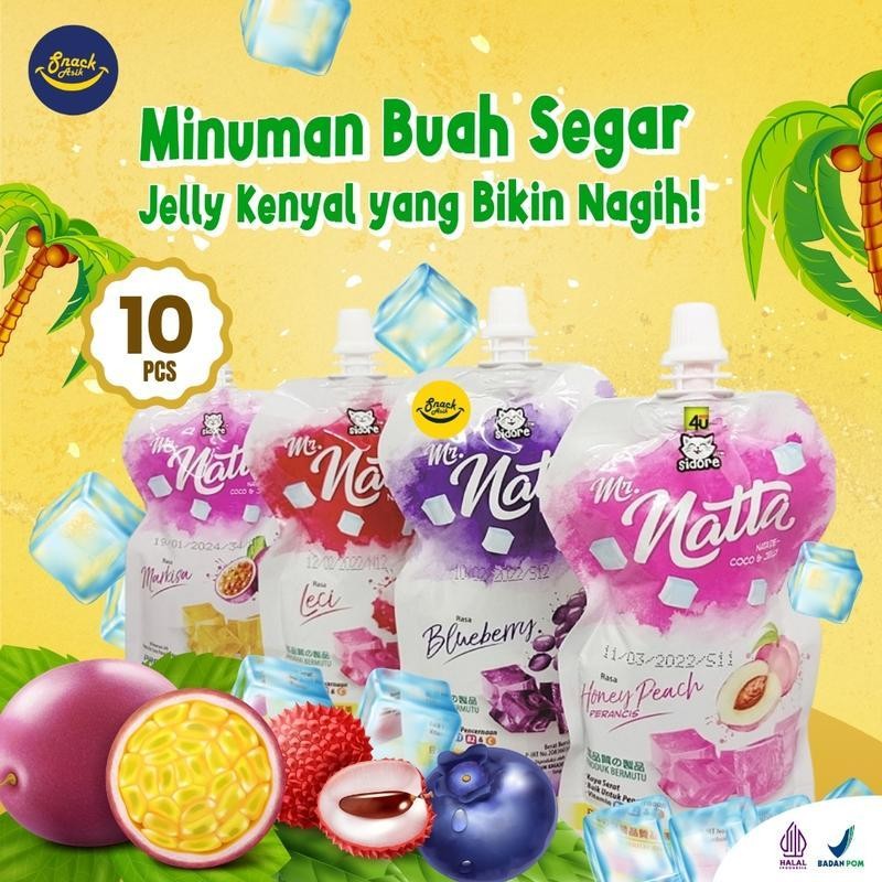 Jual 10 PCS MR.NATTA (minuman Nata de coco dengan Jelly) 126ml Minuman ...