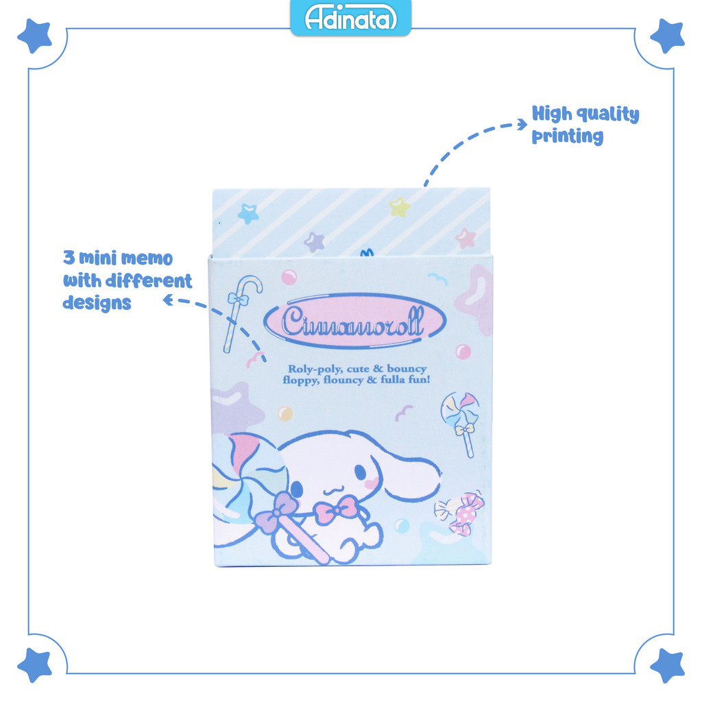 Jual Cinnamoroll Mini Notes 3 Pcs (Roly-Poly) 2517-4638 / Memo ...