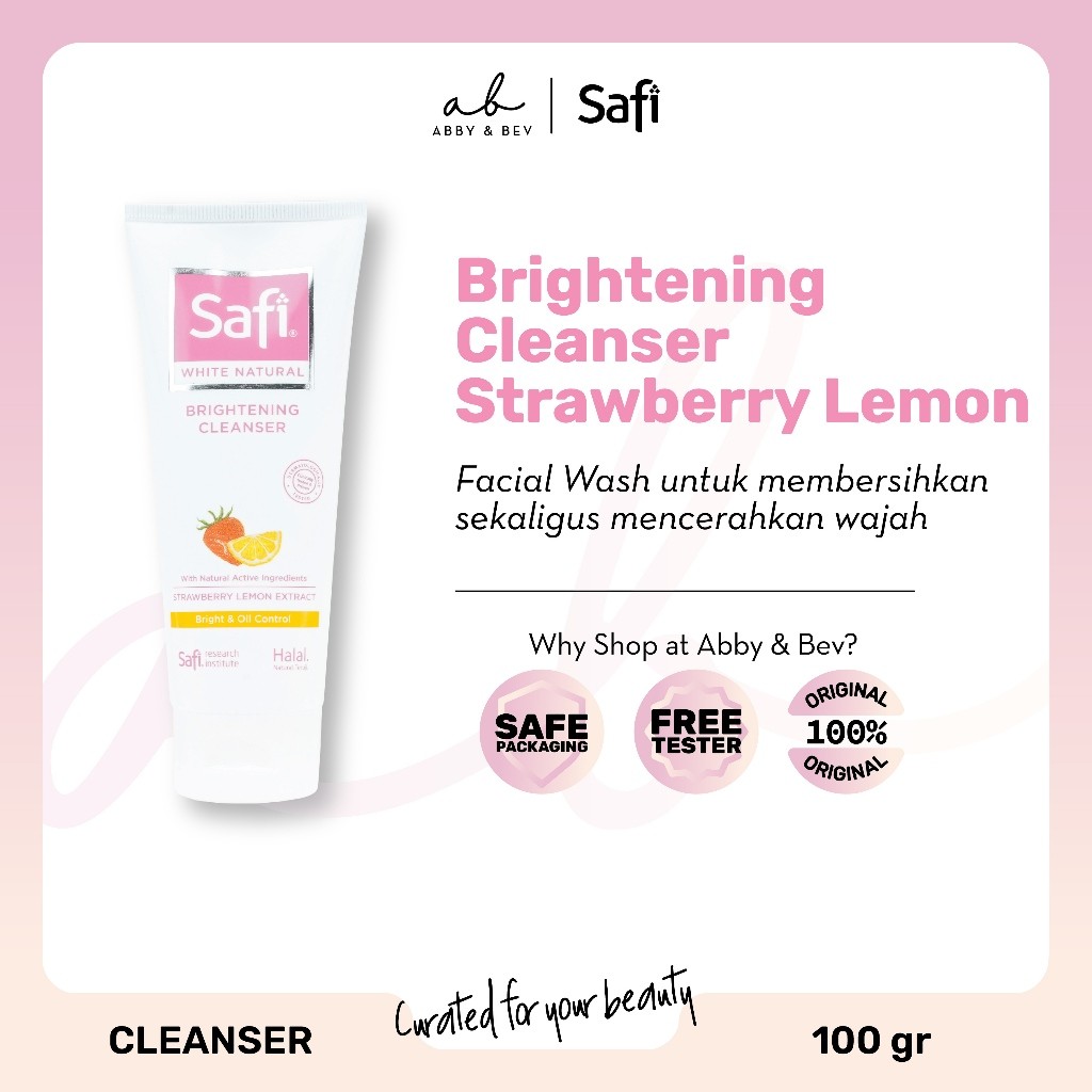 Jual AB - Safi White Natural Brightening Cleanser Strawberry Lemon ...