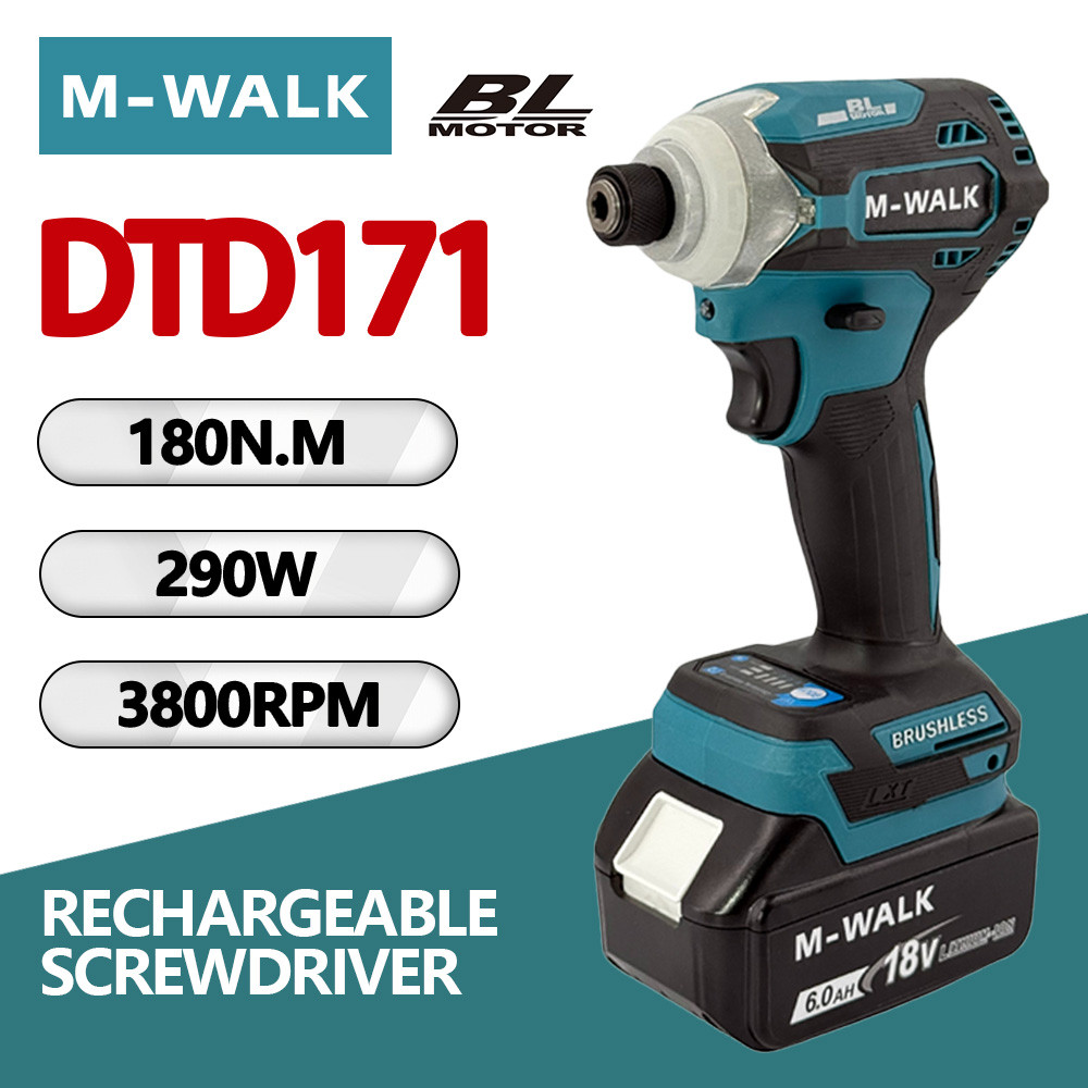 Jual M-WALK Brushless Electric DTD171 Cordless Impact Driver ...