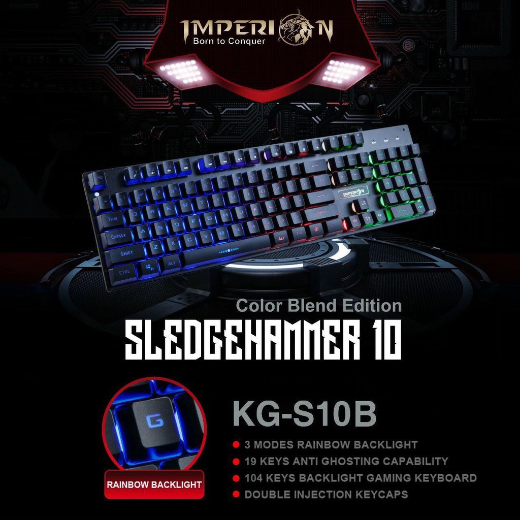 Jual Keyboard Gaming Imperion Sledgehammer KG-S10B KGS10B Gaming ...