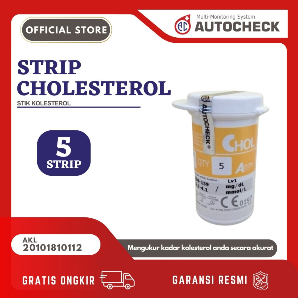 Jual Autocheck Strip Stick Cholesterol Cek Test Tes Kolesterol ...