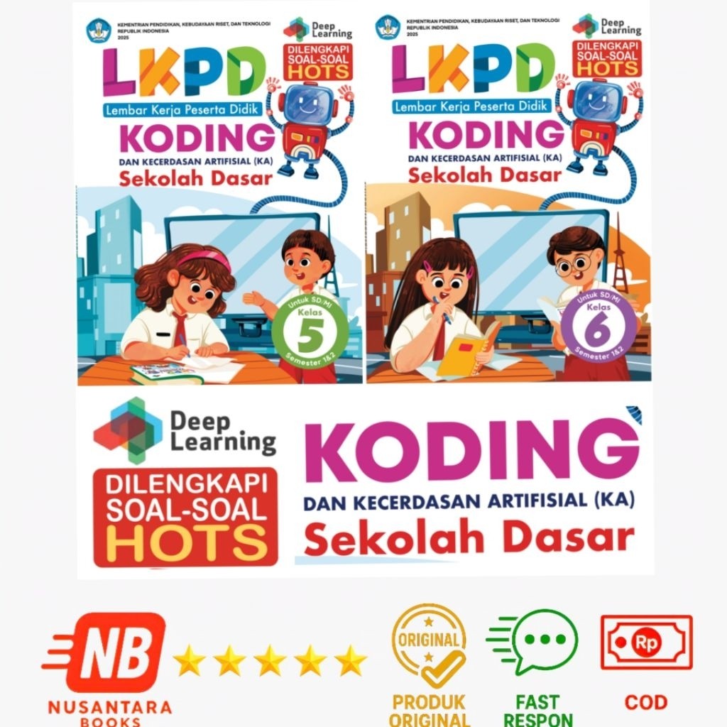 Jual LKPD Koding Dan Kecerdasan Artifisial (KA) SD Kelas 5 & 6 Semester 1&2 SBY GROUP | Shopee ...