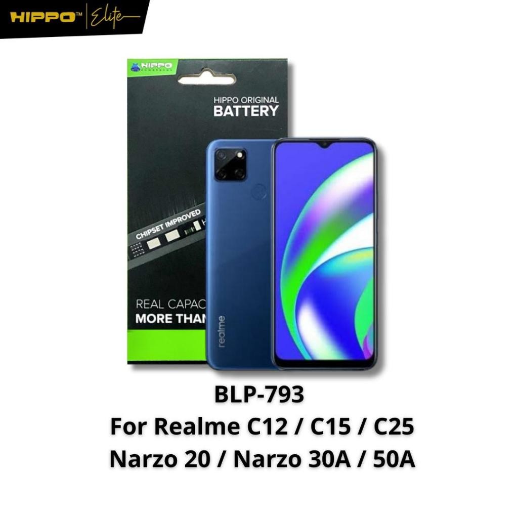 Jual Hippo Baterai REALME BLP-793 C12 / C15 / C25 / C25S NARZO 20 ...