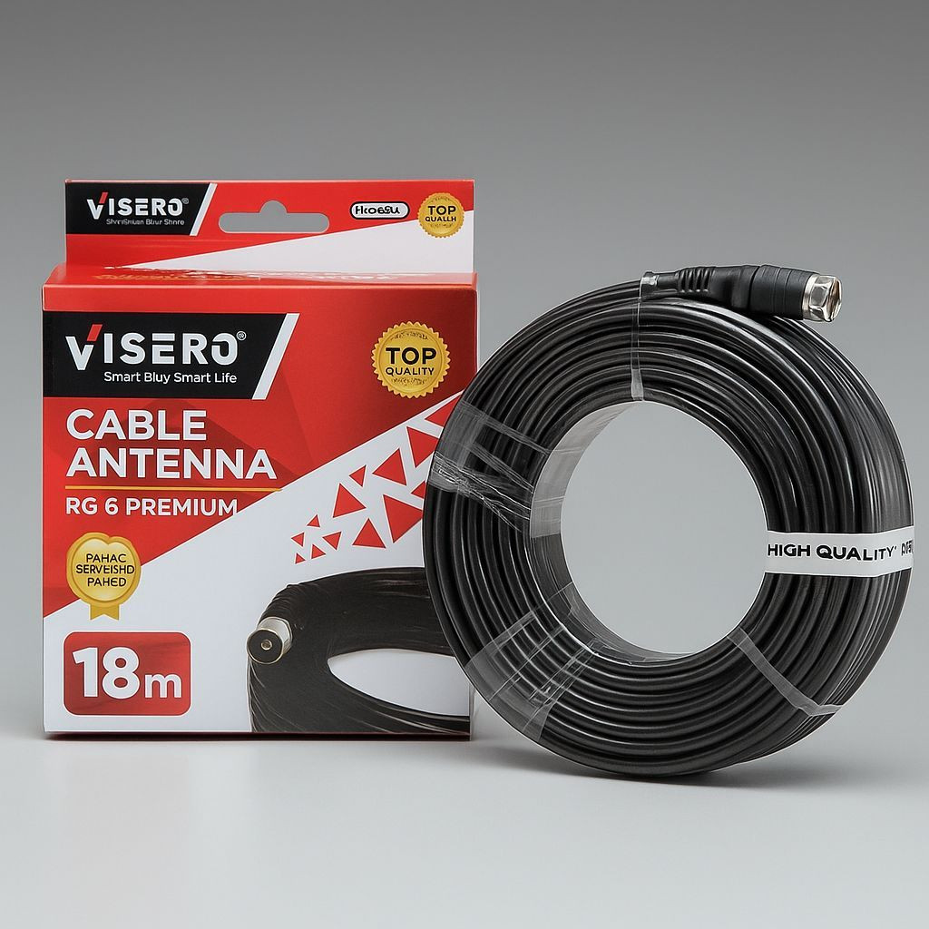 Jual KABEL ANTENA TV DIGITAL 18 METER VISERO PREMIUM / KABEL ANTENA ...