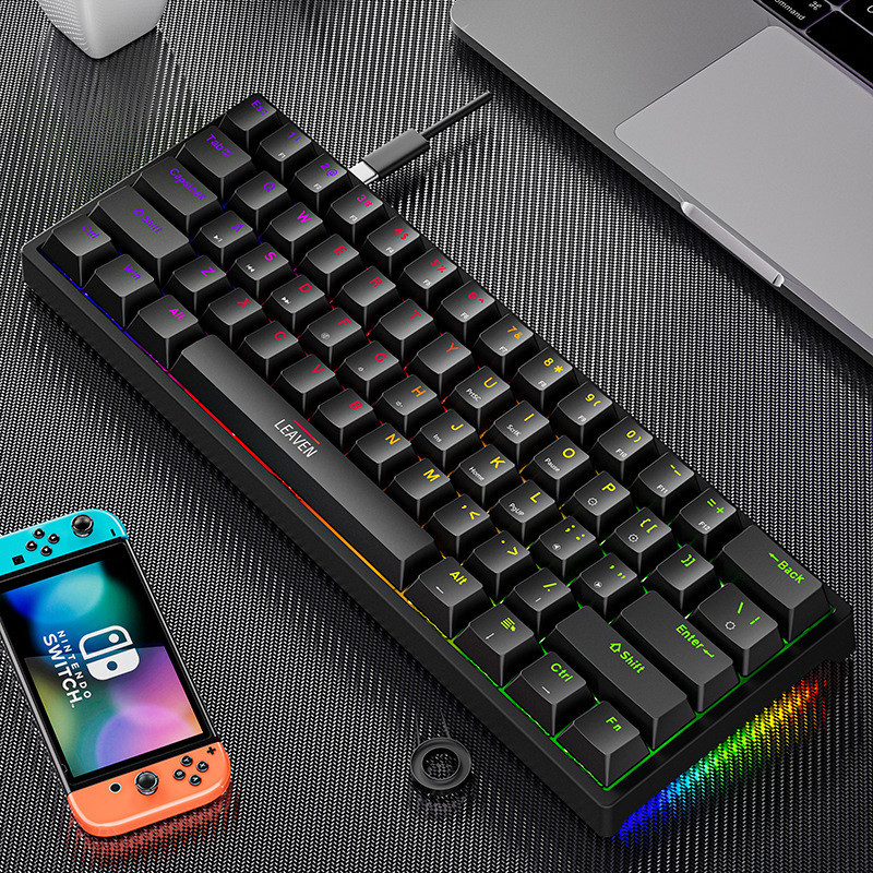 Jual USB K620 Mini Backlit RGB Gaming Mechanical Keyboard Gamer ...