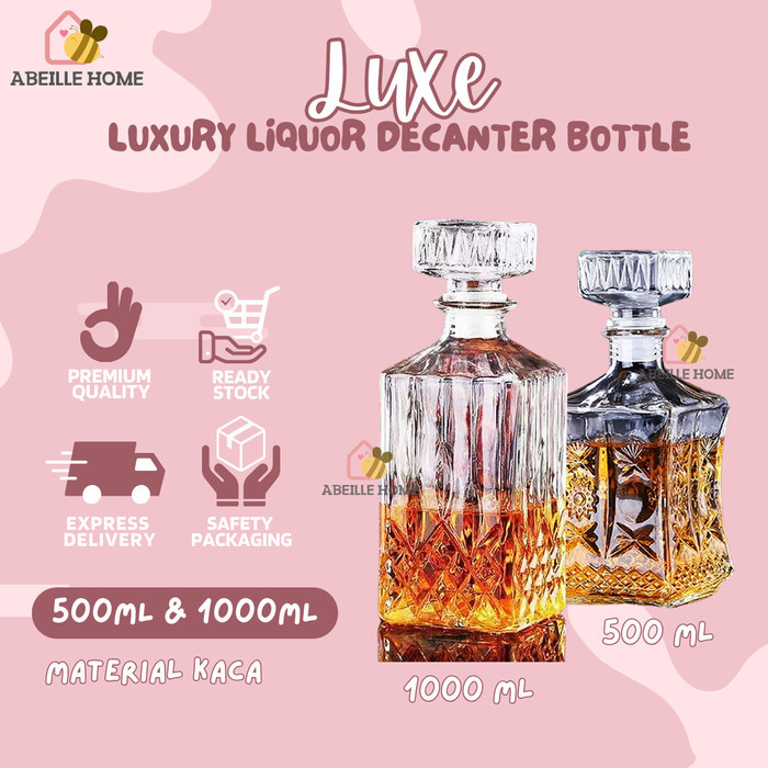 Jual Botol LUXE Minuman Kaca Mewah Luxury Liquor Decanter Bottle Glass ...