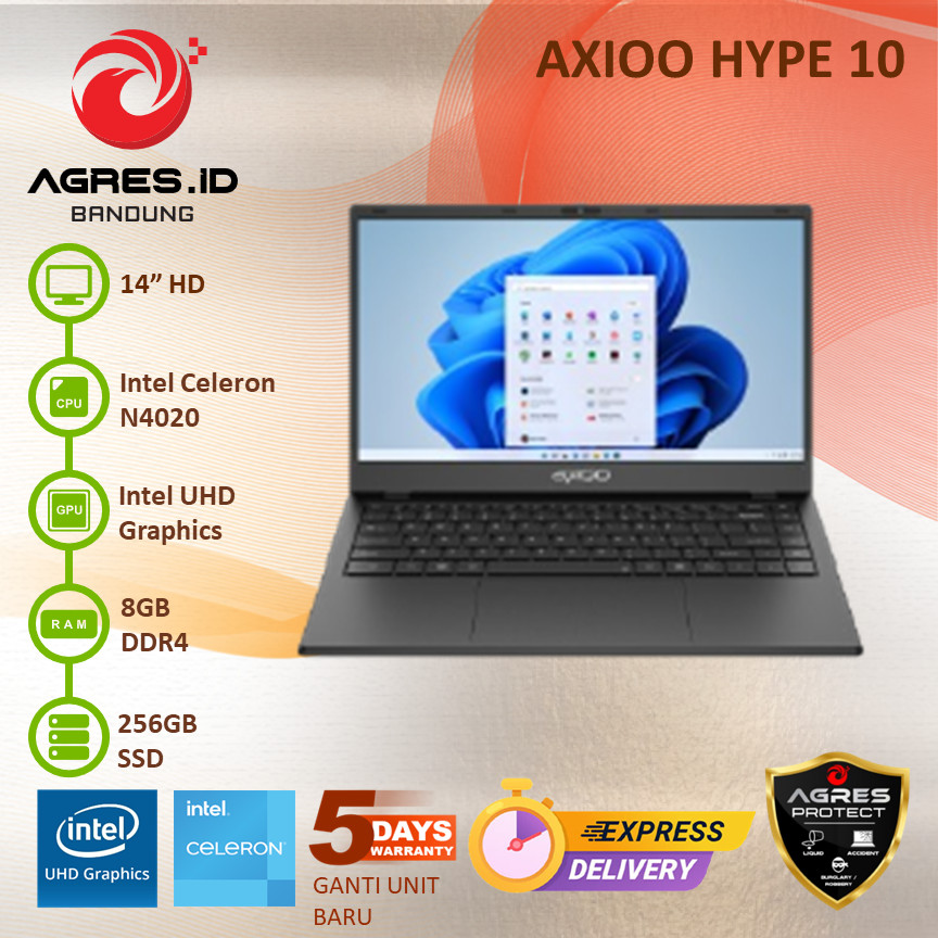 Jual AXIOO HYPE 10 N4020 8GB 256GB W10 14" HD | Shopee Indonesia