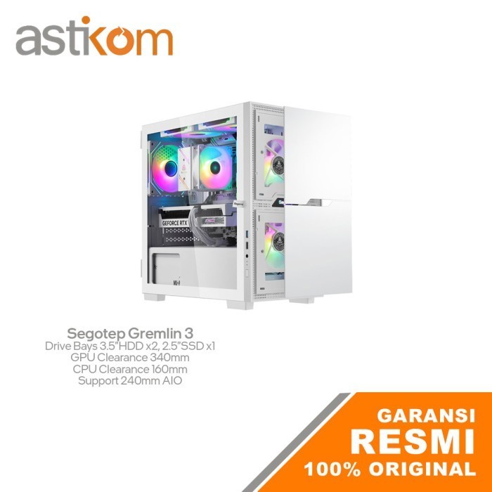 Jual Casing PC Segotep Gremlin 3 White M-ATX | Shopee Indonesia