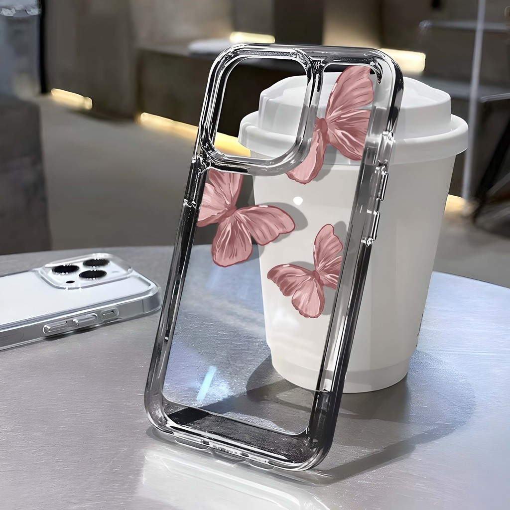 Jual Tahan Benturan kupu-kupu pink NEW Case hp Redmi 13x A5 note 14 13 pro plus 14C a3 12 12c 9a ...