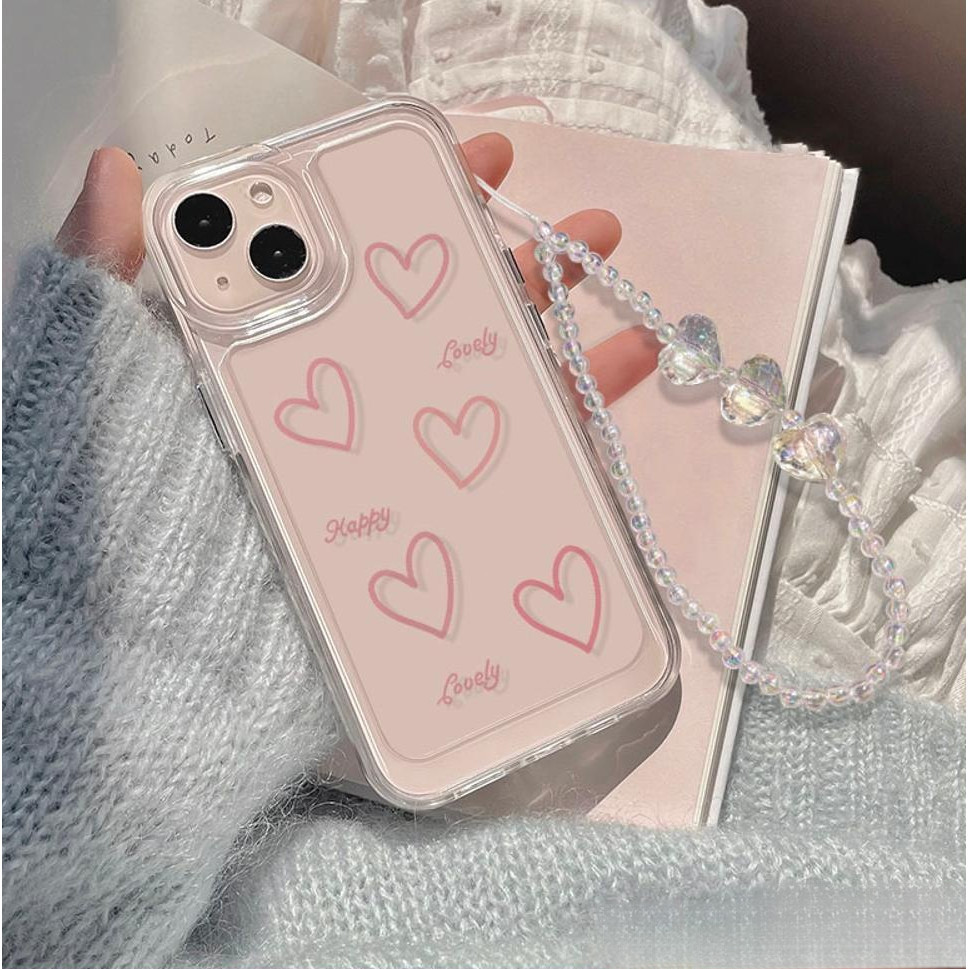 Jual Tahan Benturan pink Simple Aesthetic NEW Case hp iPhone 17 Pro Max ...