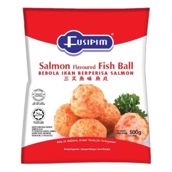 Jual Fusipim Salmon Flavoured Fish Ball Olahan Ikan Beku Frozen Food ...