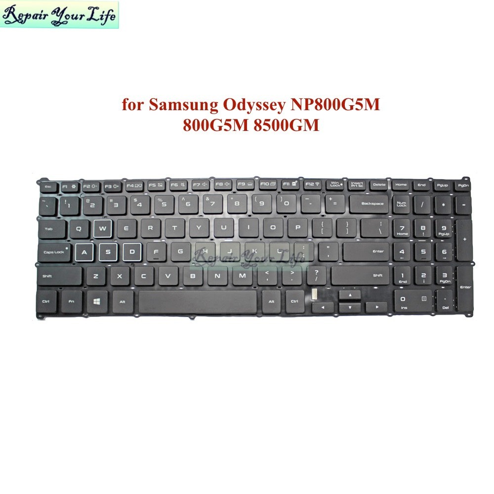 Jual PREORDER Backlight US Keyboard for Samsung Odyssey NP800G5M 800G5M ...