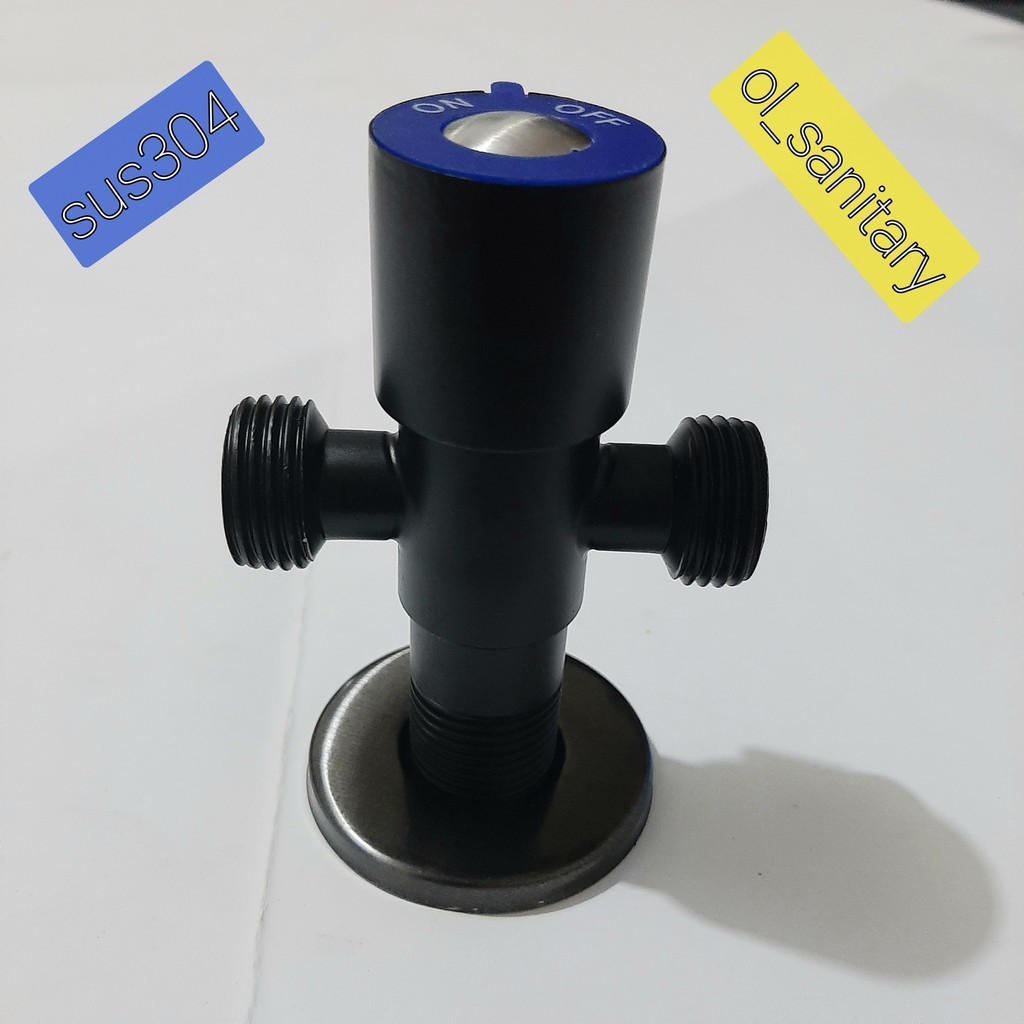 Jual kran shower stainless stop kran shower black tee shower kran tee ...