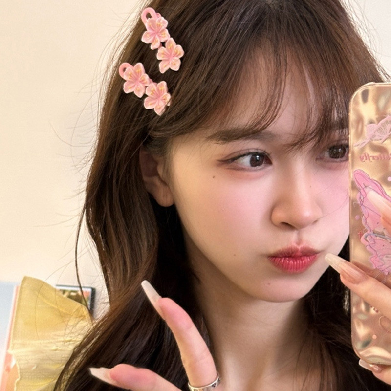 Jual Klip Rambut Cherry Blossom Klip Rambut Bunga Merah Muda Manis Klip ...