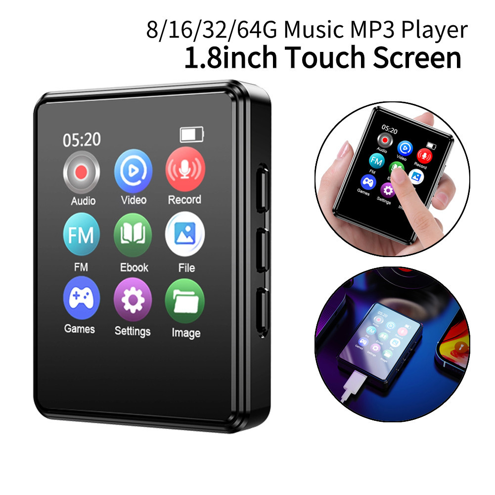 Jual 1.8inch Touch Screen MP3 Mini 8/16/32/64G Music Player Student ...