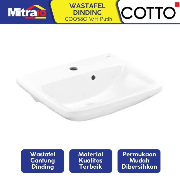 Jual Cotto Wastafel Dinding C00580 WH Putih | Shopee Indonesia