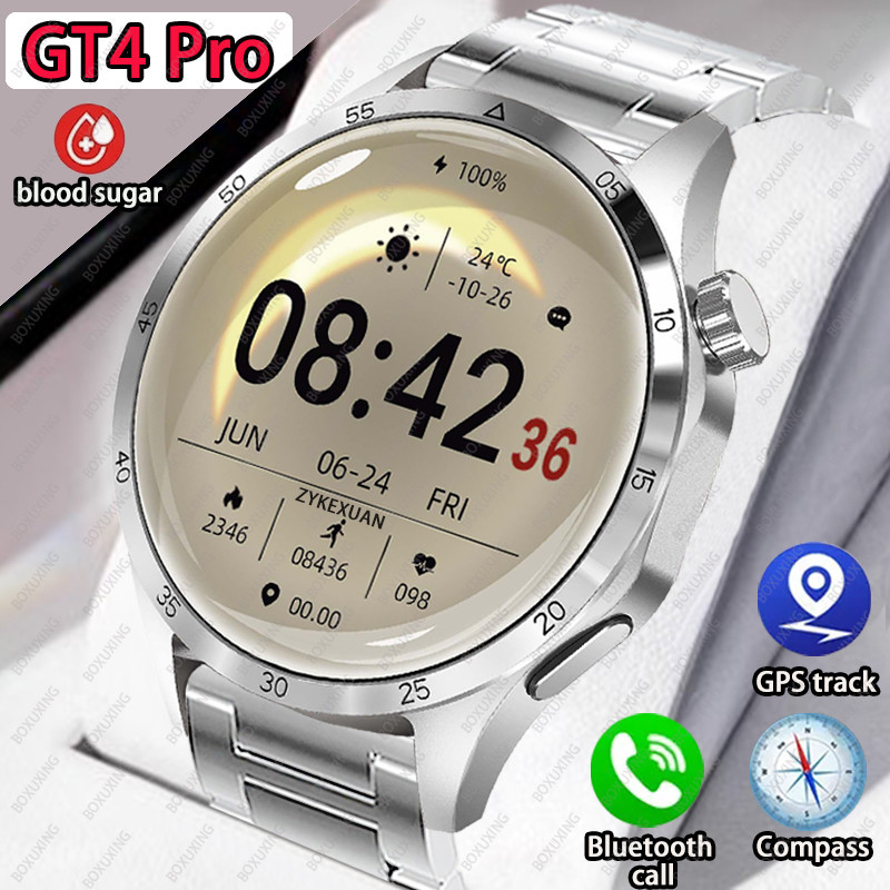 Jual For Huawei GT4 PRO NFC GPS Smart Watch Men AMOLED HD Screen ...