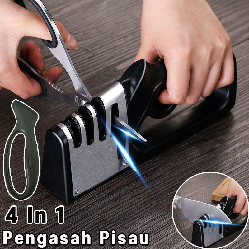 Jual [Ready Stock] 4 in1 Pisau Gunting Asahan Knife Sharpener Pisau Asah Pengasah Pisau Gunting ...