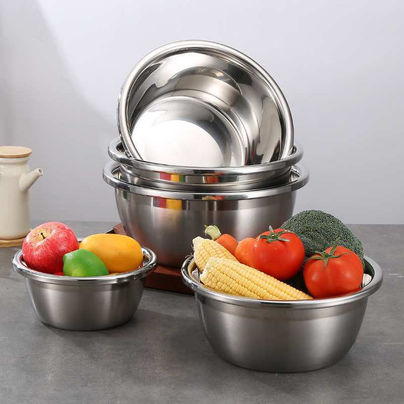 Jual Okela - Baskom Stainless Tebal Tinggi Baskom Wadah Makanan Sayur ...