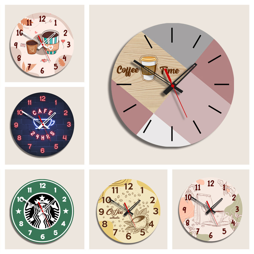 Jual Jam Dinding Kafe Kopi Karakter Kopi Quote Kopi warkop giras ruang ...