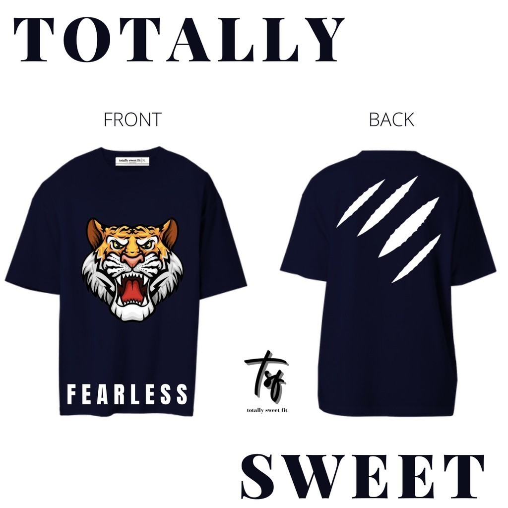 Jual Fearless Tiger Oversized T-Shirt (Wilder Collections) | Shopee ...