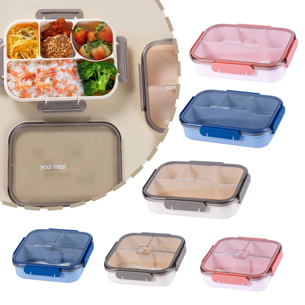 Jual Microwavable Plastic Crisper Lunch Box Sealed Multi-compartment ...