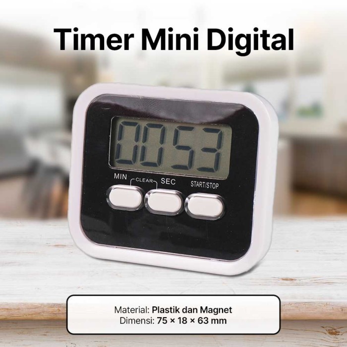 Jual Timer Mini Digital Dapur Kitchen Countdown Timer | Shopee Indonesia