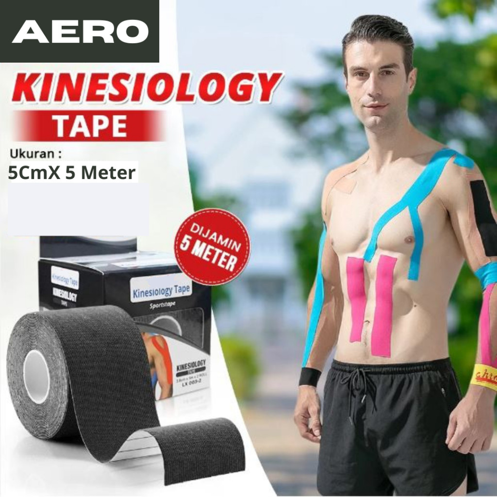 Jual Kinesio Tape / Tapping / Kinesiology AERO Tape 5cm x 5m Sport Tape | Shopee Indonesia