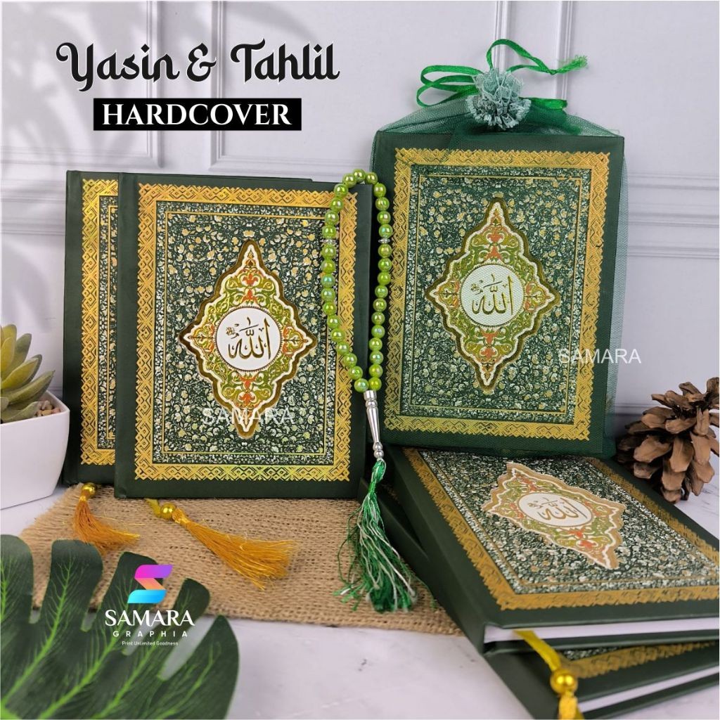 Jual Buku yasin dan tahlil Hardcover Rose custom lengkap foto alamarhum di dalam Al quran ...