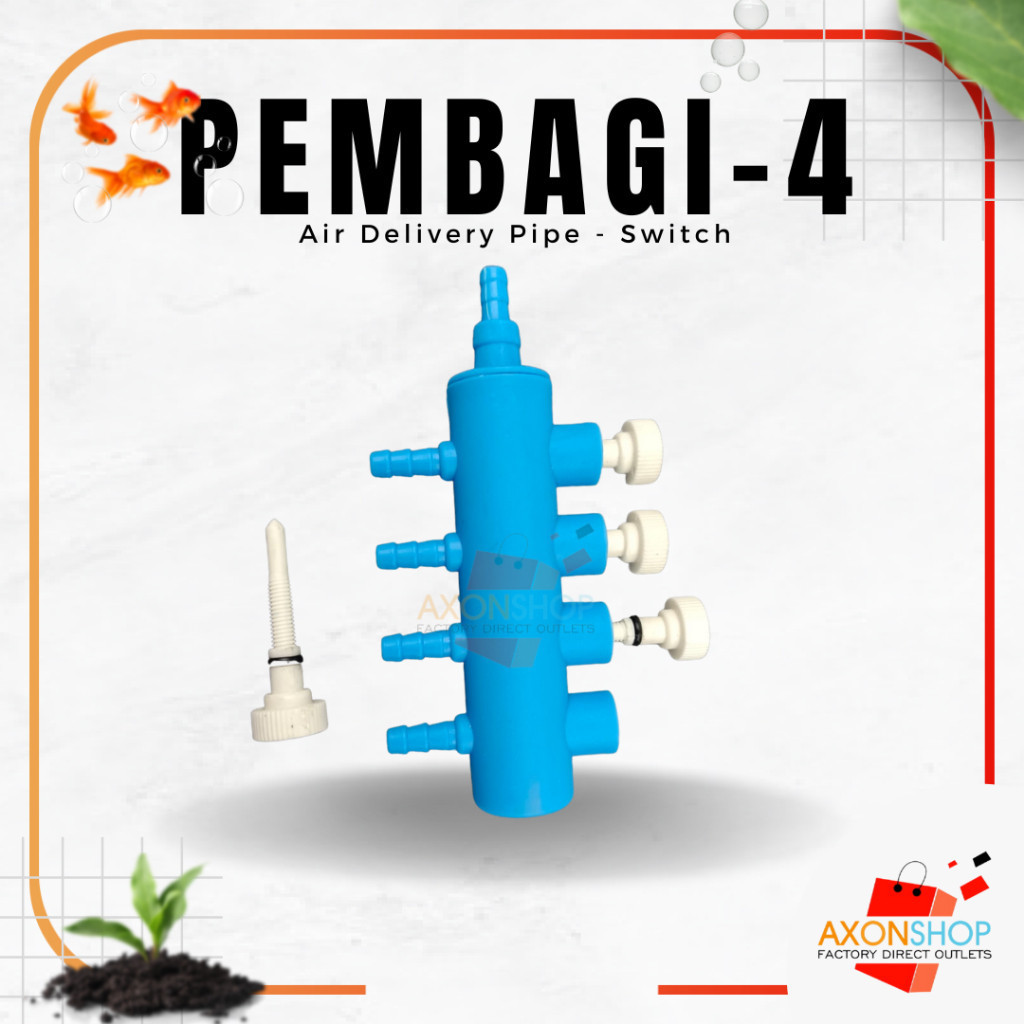 Jual SWITCH Pembagi Selang Aerator 4 Lubang Udara Output Air Flow ...