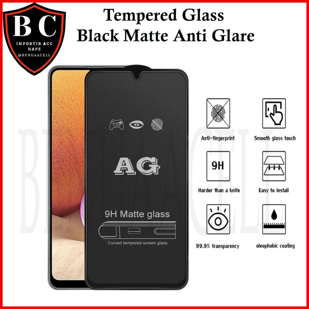 Jual TEMPERED GLASS BLACK MATTE ANTI GLARE FOR XIAOMI REDMI A3 A2 A1 13C 12C 11A REDMI 10 10 ...