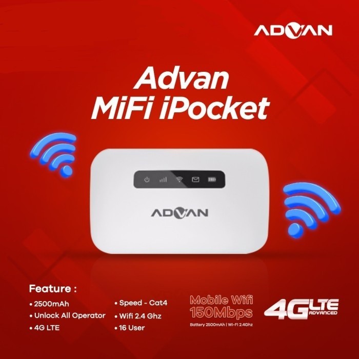 Jual Advan MF01 Modem MiFi iPocket Protebel 4G LTE Mobile 150Mbps N ...