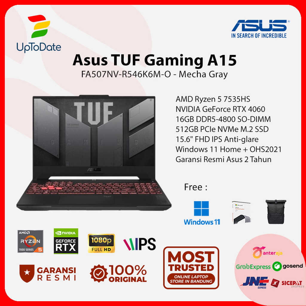Jual ASUS TUF Gaming A15 FA507NV-R546K6M-O Ryzen 5 7535HS 16GB 512GB ...