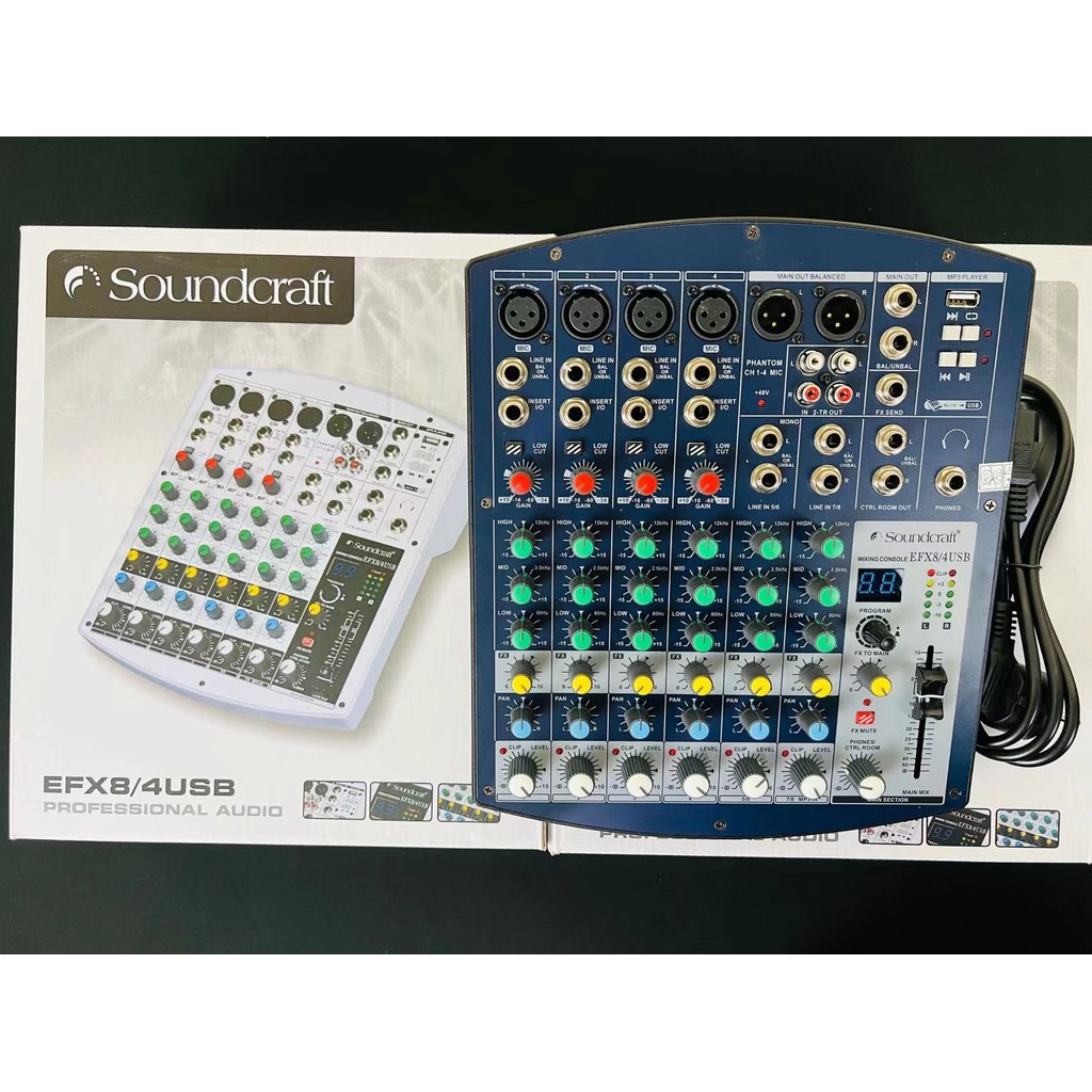 Jual MIXER AUDIO SOUNDCRAFT EFX8/4USB HITAM / EFX8 4USB /efx8 4usb ...