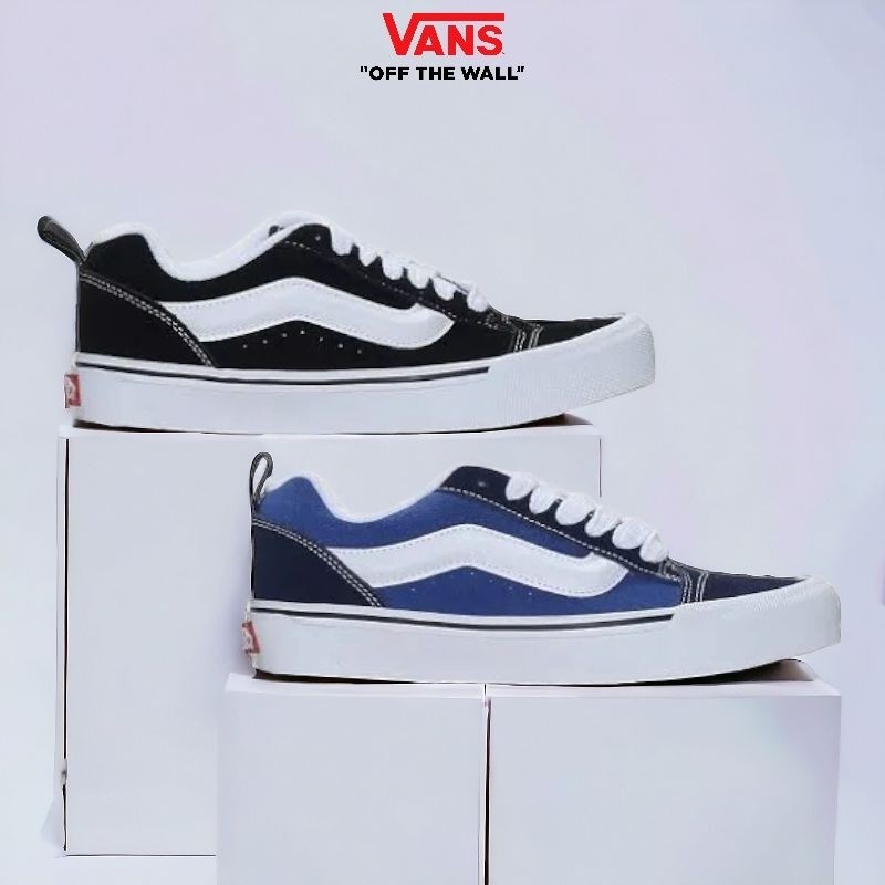Jual Vans Knu Skool Black White | Shopee Indonesia