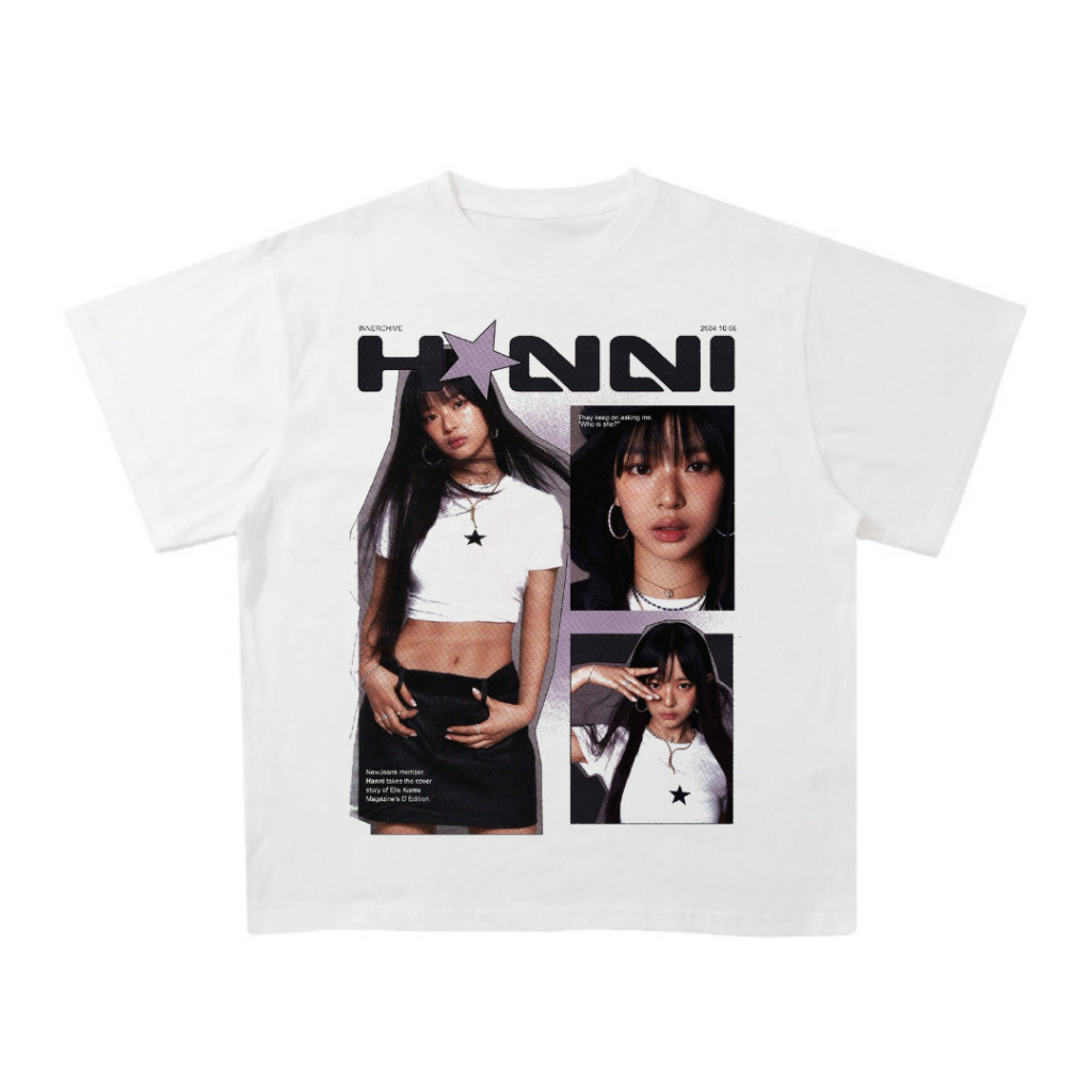 Jual Mad Be Happy "Hanni" Oversized T-Shirt | White | Kaos Oversize ...