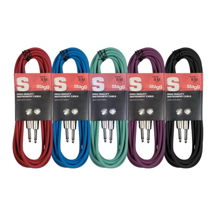 Jual Kabel Gitar Stagg Cable SGC6DL, 6M/20ft Intrument Jack TRS Mono ...