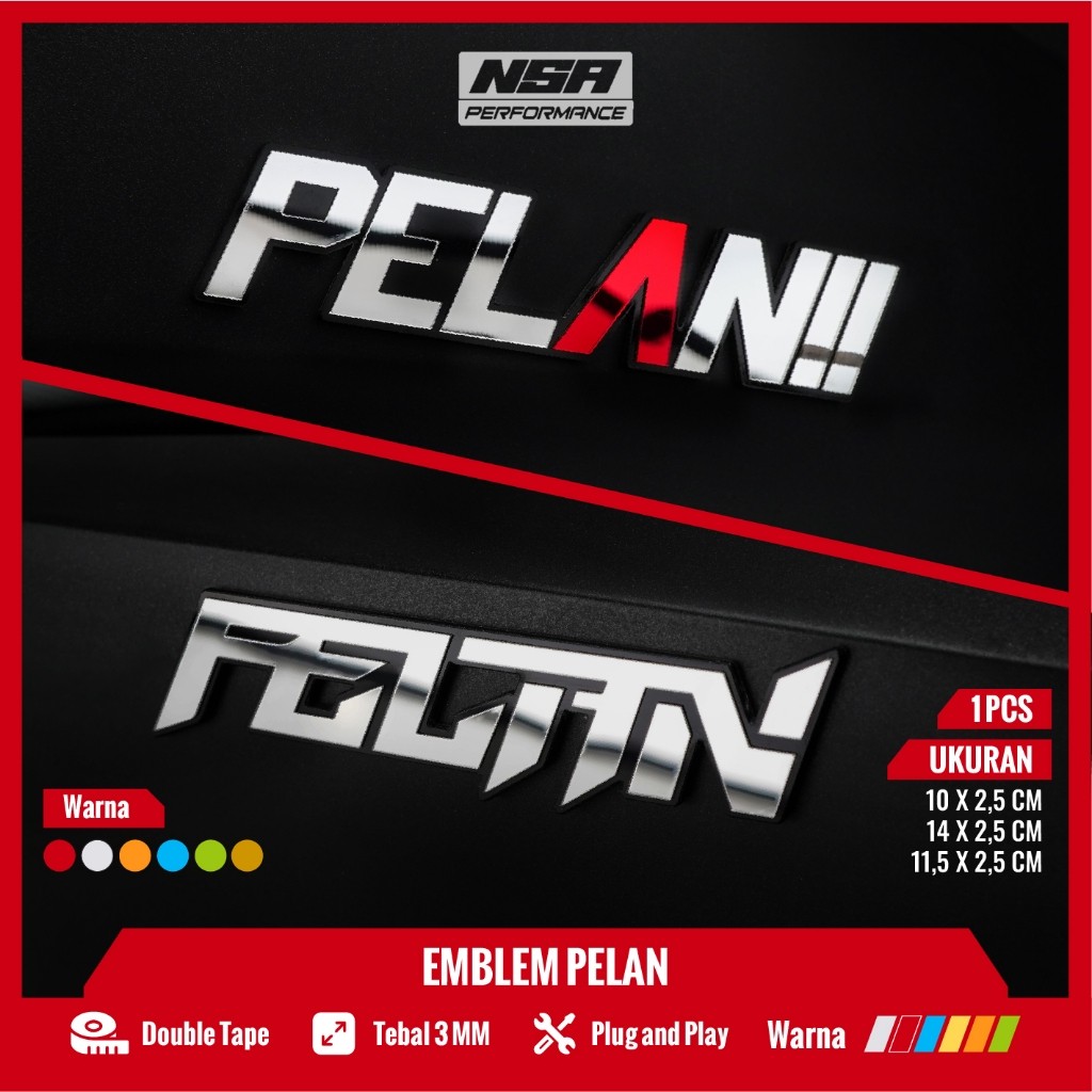 Jual NSA 1PCS EMBLEM PELAN TIMBUL BUKAN STIKER PELAN LOGO PELAN VARIASI ...