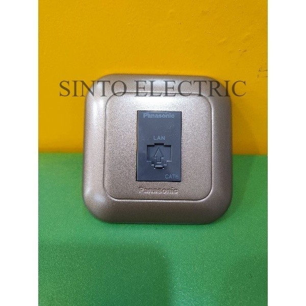 Jual Panasonic Outlet Data Cat6 Wide Series Dark Brown | Shopee Indonesia