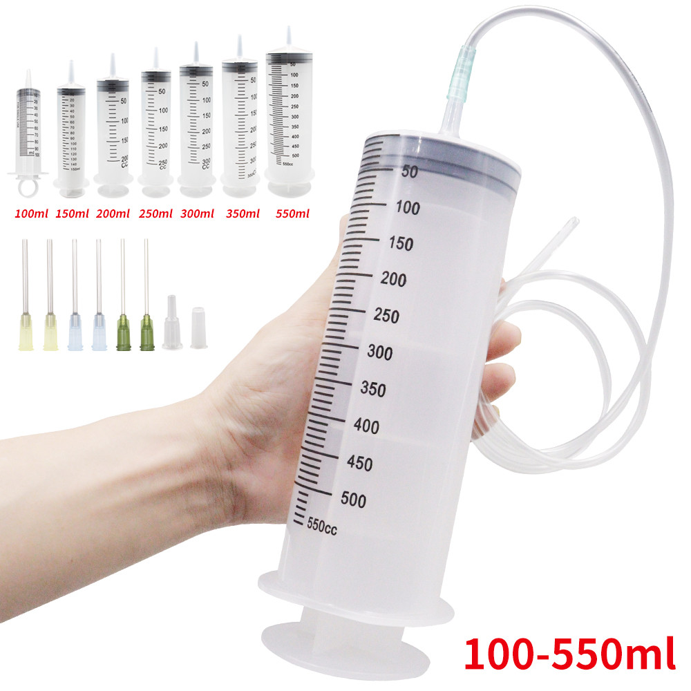 Jual 100-550ml Large Syringes With Tube for Liquid Plastic Syringes ...