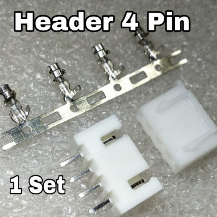 Jual Part 1set konektor header 4pin 4 pin 4p 2.5mm jst xh male female ...