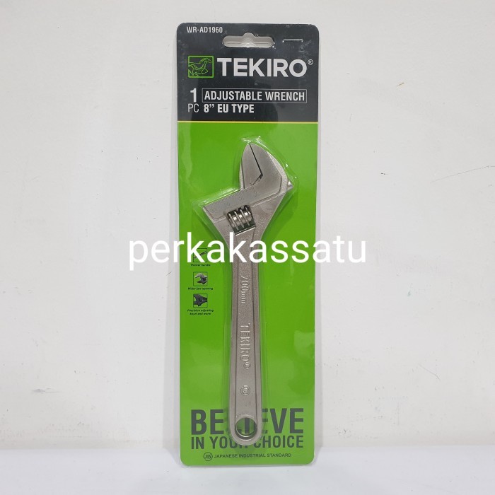Jual KUNCI INGGRIS 8 INCI 8" 200MM TEKIRO ADJUSTABLE WRENCH 8 INCI INCH ...