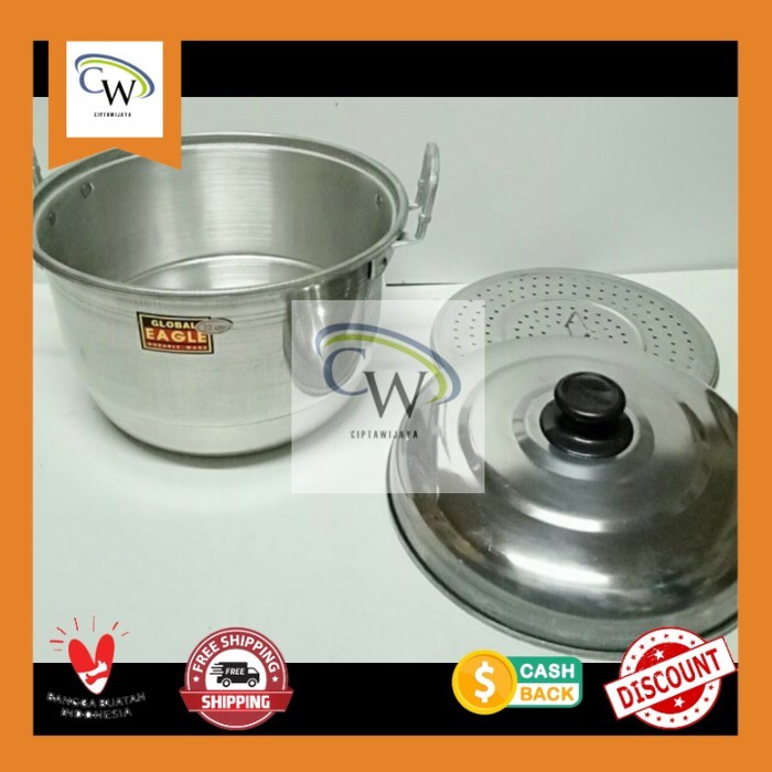 Jual Langseng/Kukusan/Dandang 40 cm Global eagle Alumunium | Shopee ...