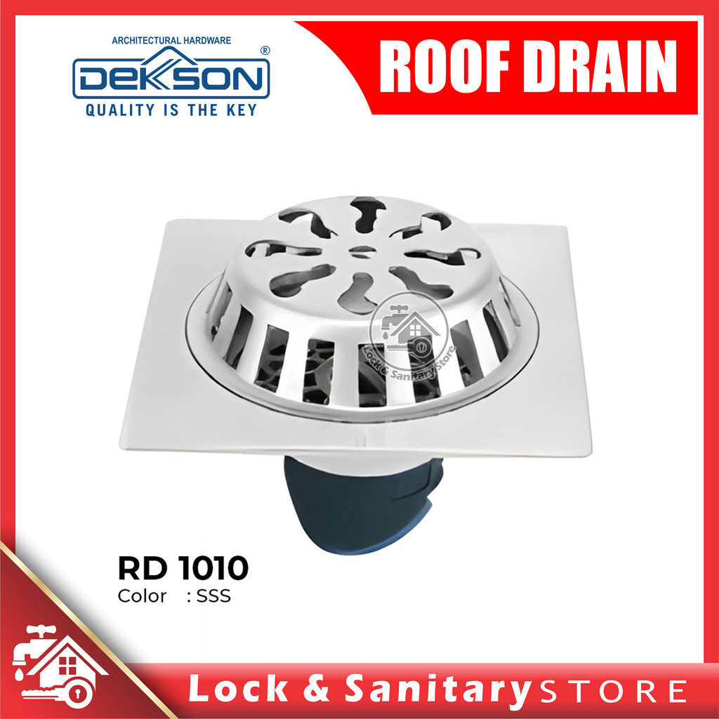 Jual ROOF DRAIN SUS 304 DEKKSON RD 1010 SSS Saringan Talang Air Genteng Atap Roof Drain Dekson ...